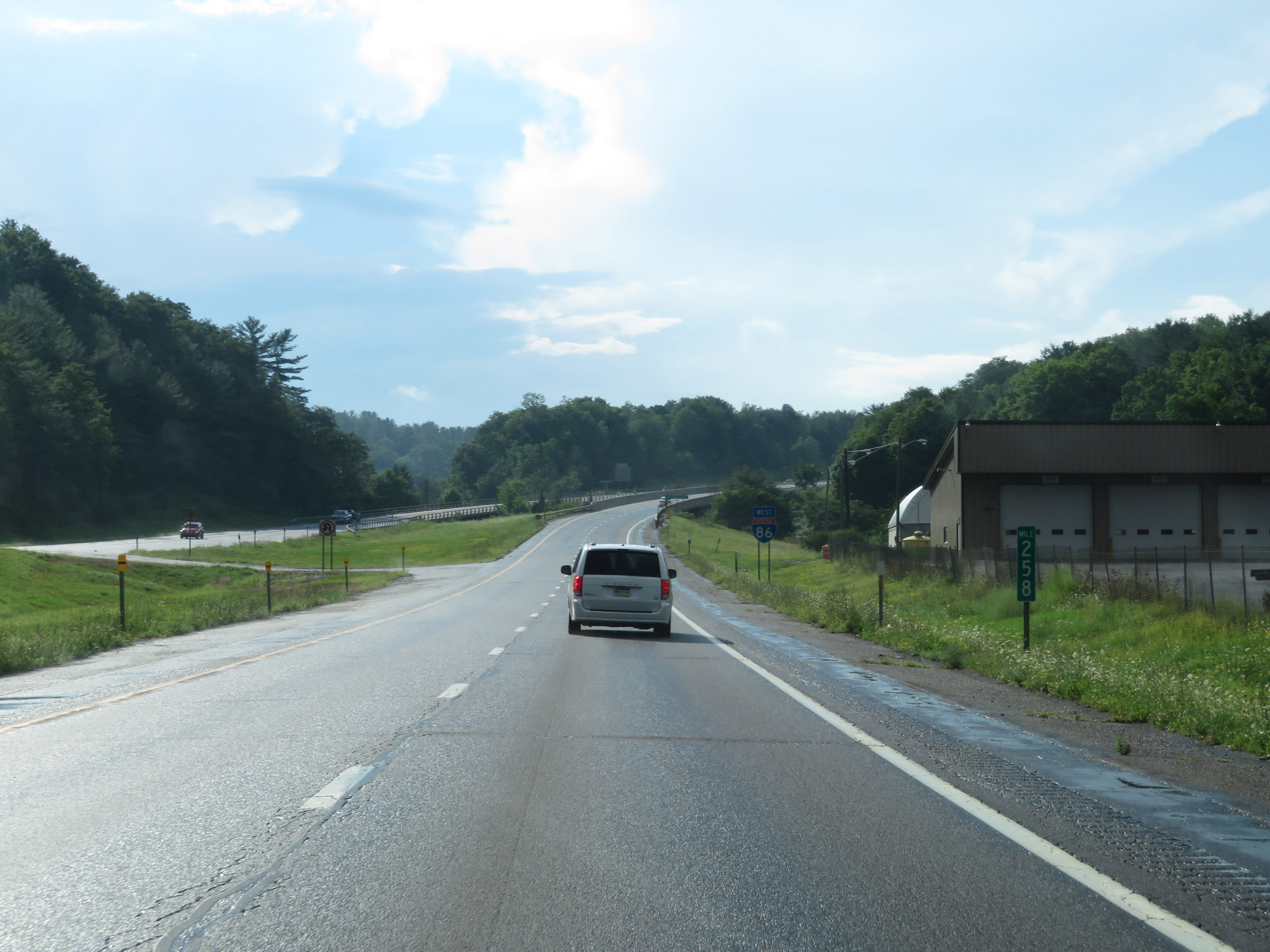 New York Interstate 86 Westbound Cross Country Roads